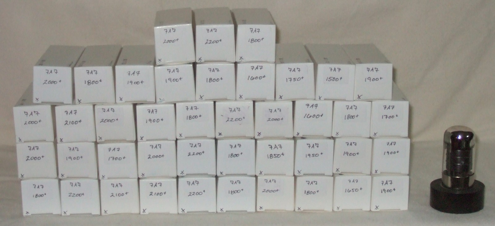 Type 7A7 Loktal Loctal vacuum tubes radio, TV, HAM, tested, repackaged ...