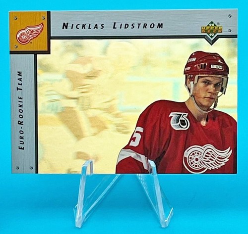 1992 Upper Deck Hockey Euro-Rookie Team #ERT2 Nicklas Lidstrom Detroit ...