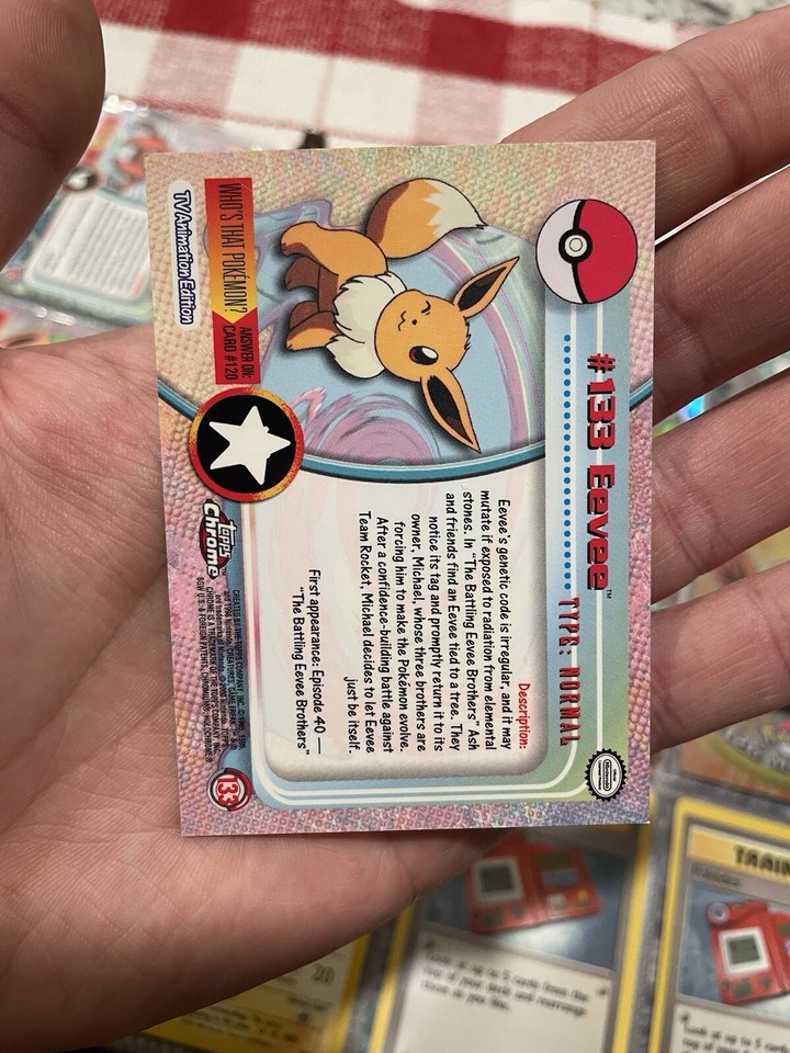 Pokemon Topps Chrome Eevee #133 TV Animation Edition Series 2 Holo 2000 ...