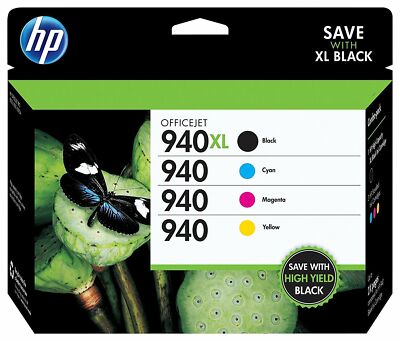 Genuine HP 940XL C4906A Black 940 CZ143FN Tricolor combo Printer Ink ...