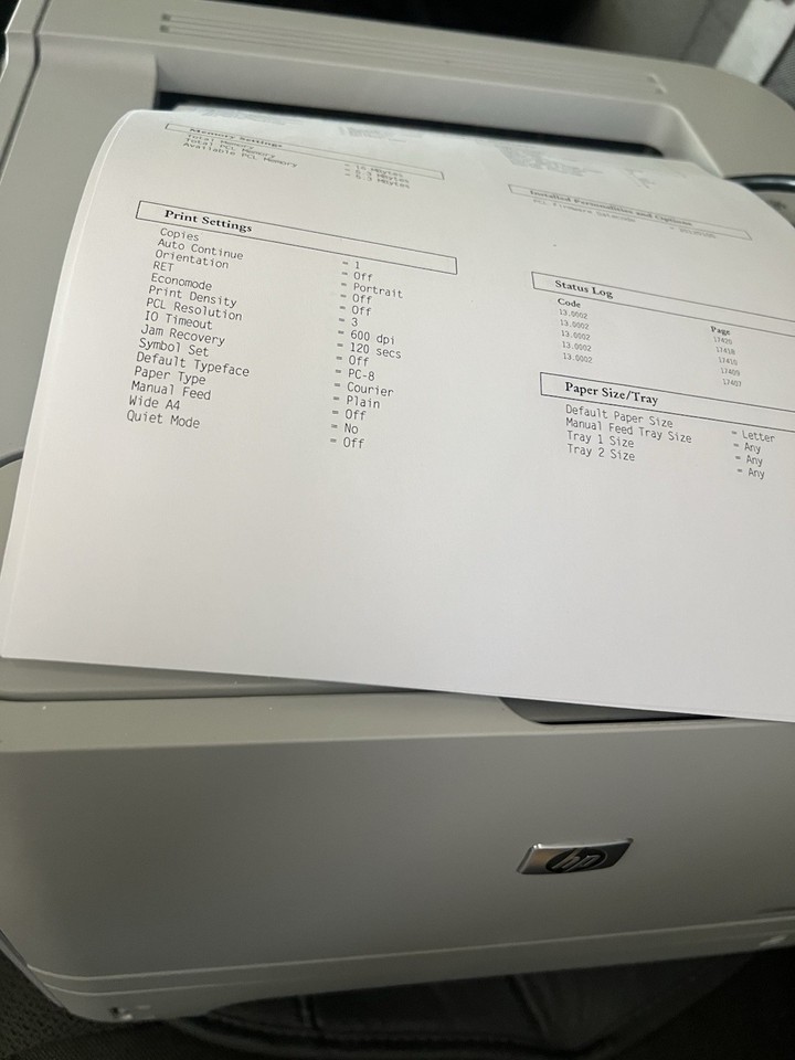 HP LaserJet P2035 Printer Page Count Approx. 18258 | eBay