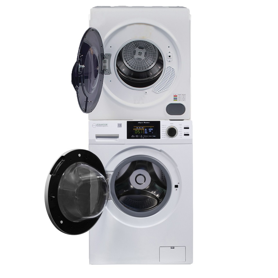 Equator DIGITAL STACKABLE 18 Lbs Washer 1.9cf 110V+Vented DIGI Dryer 3 ...