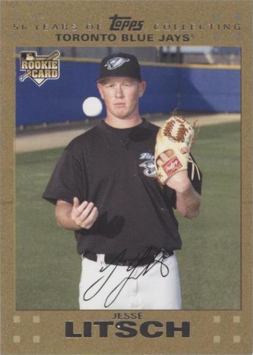 2007 Topps Updates & Highlights - Jesse Litsch #UH154 Gold /2007 (RC ...