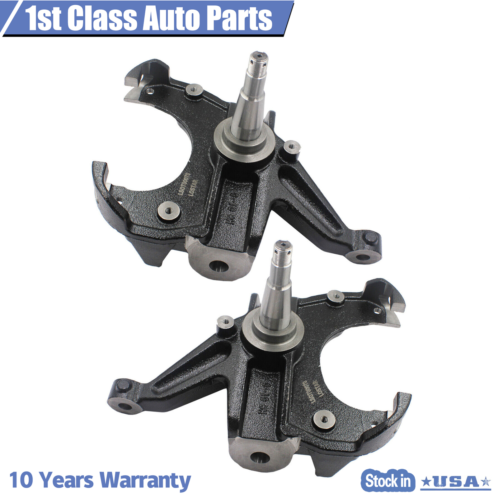 1973-1991 Chevrolet C10 R10 R1500 3" Lowering Drop Spindle 1" Rotor 2WD ...