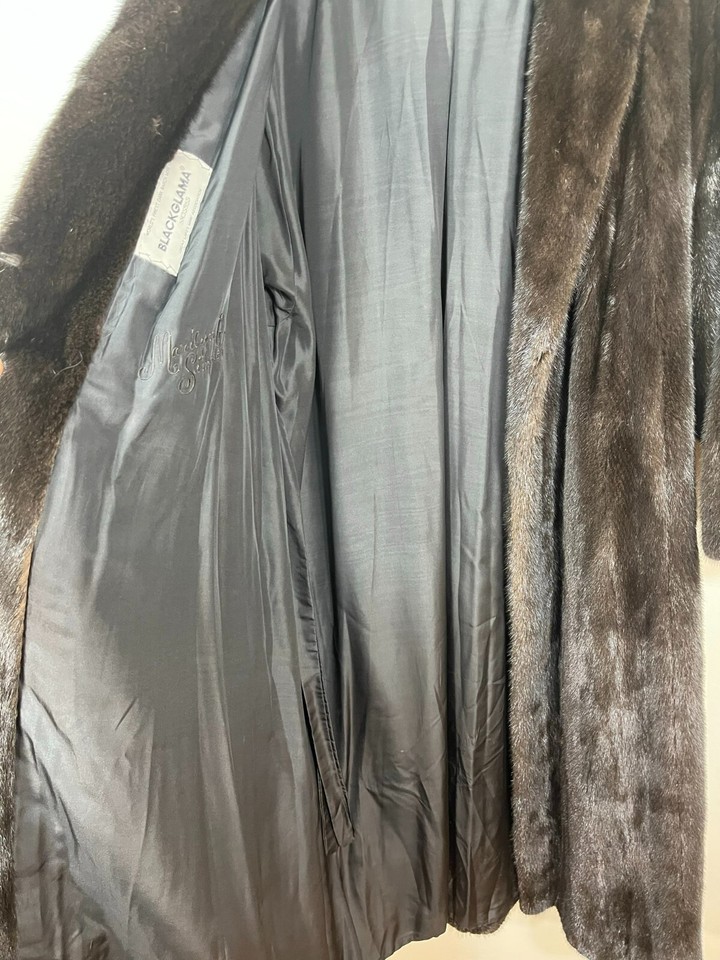 Blackglama MINK fur coat black Women's Extra Large jacket 50" length | eBay
