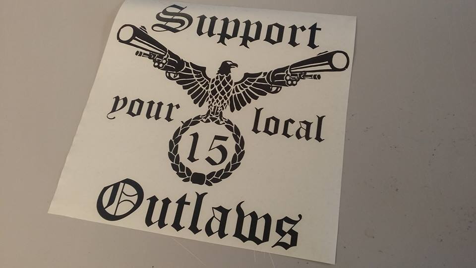 Large 22" Support Your Local Outlaws die cut vinyl decal sticker SYLO ...