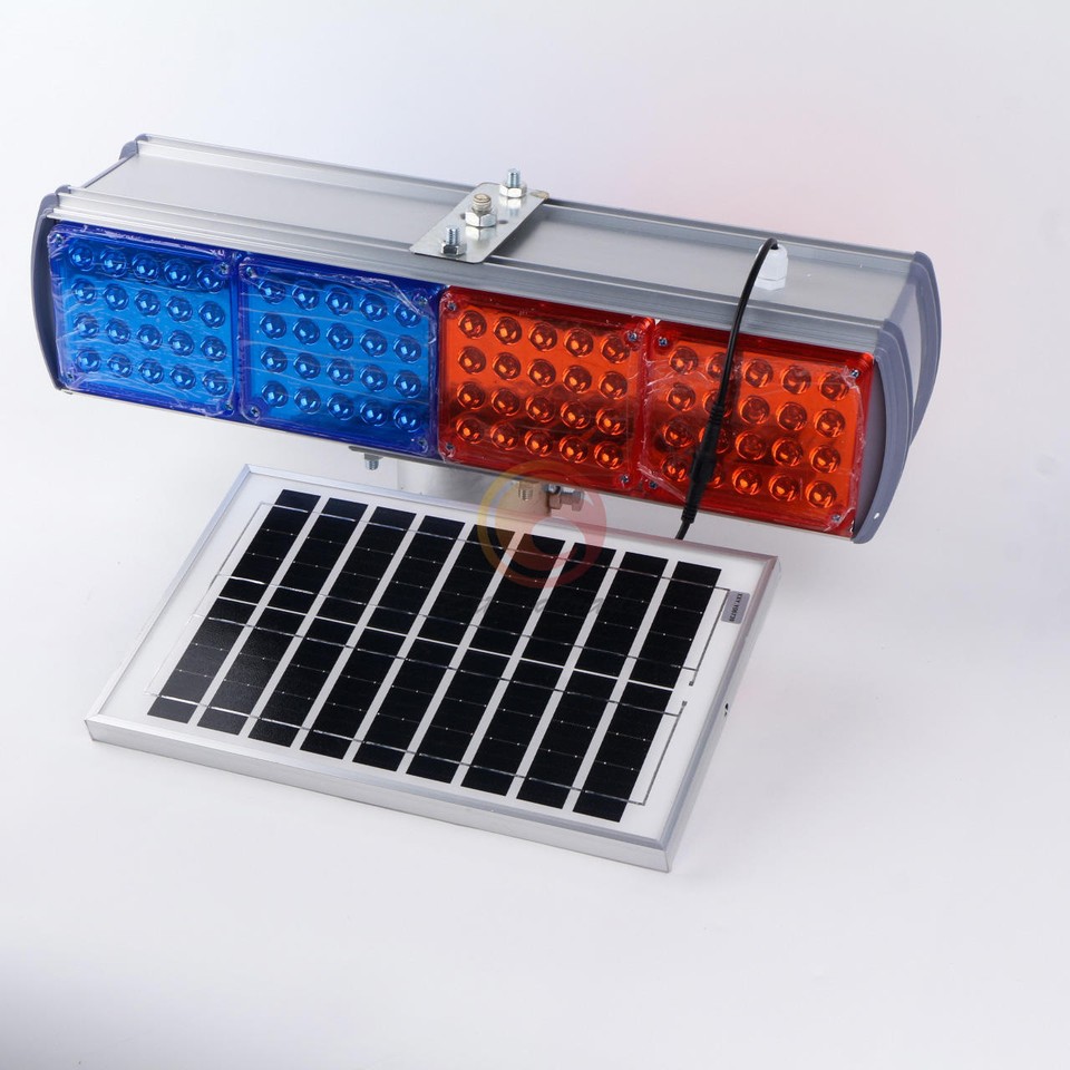 New Saving Solar Energy Traffic Warning Light Red Blue Flashing Light ...