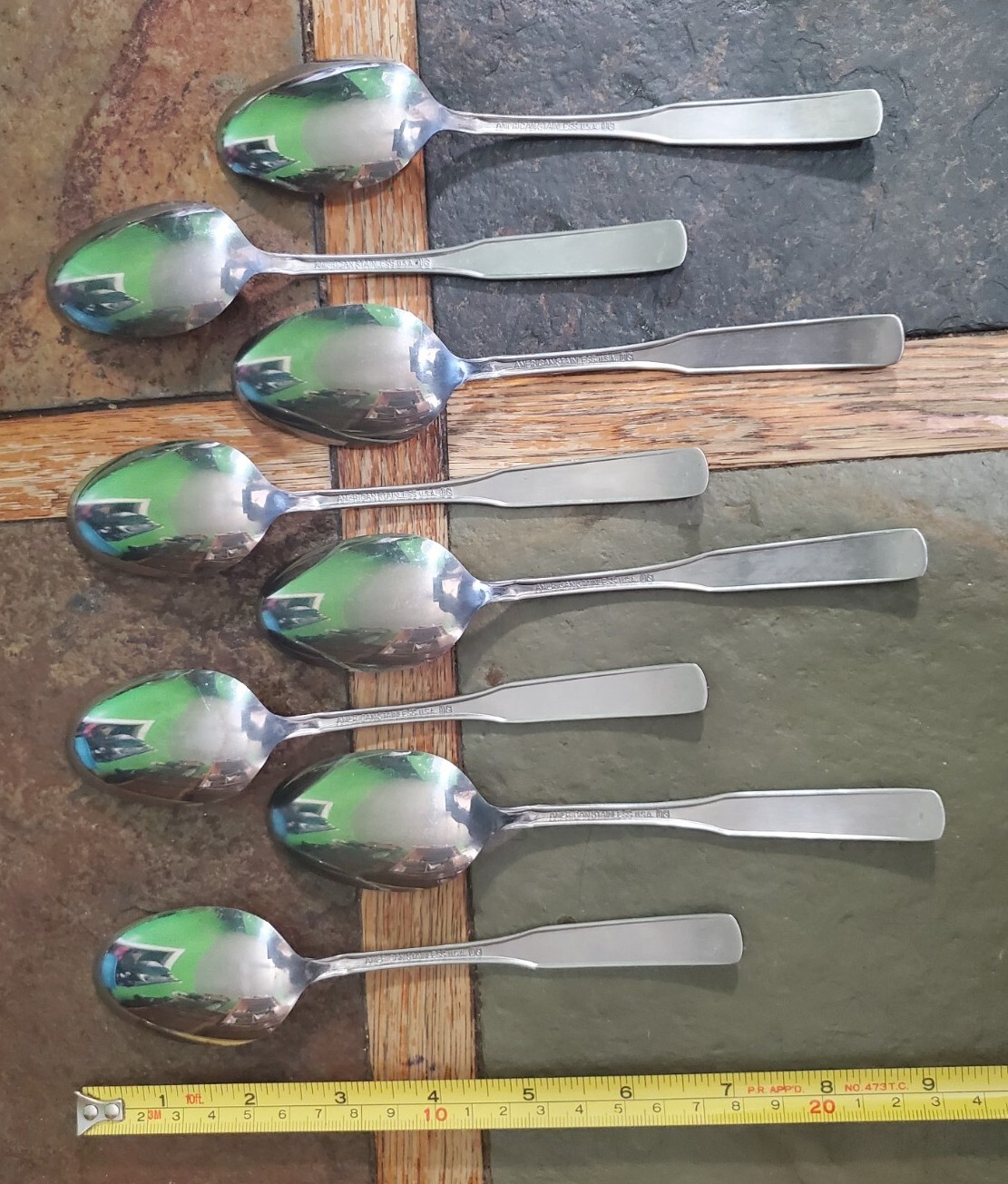 SET OF 8 NOS AMERICAN STAINLESS USA🇺🇸 INS150 "7 1/8" PLACE /OVAL SOUP🍲 ...