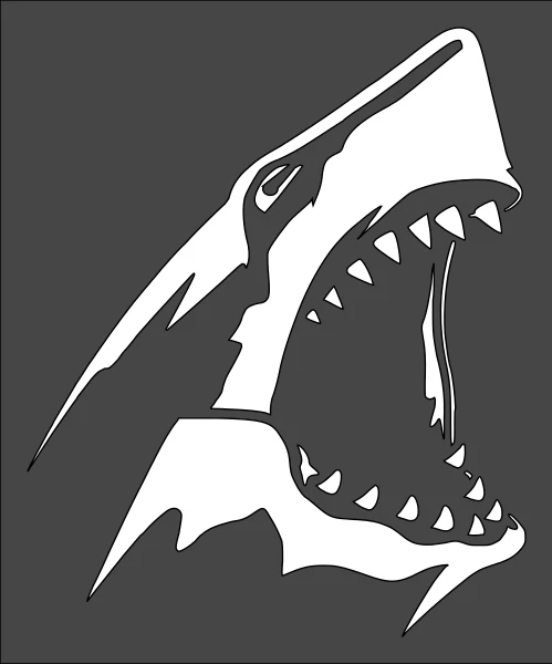 Shark Teeth Stencil