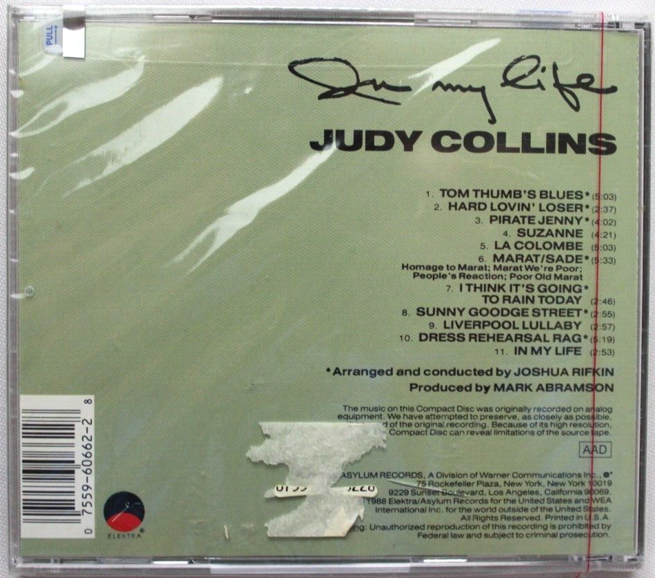In My Life by Judy Collins (CD, Apr-1988, Elektra (Label)) for sale ...