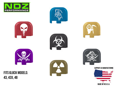 NDZ Slide Cover Backplate for Glock 43 43X 48 Aluminum - Skull Images ...