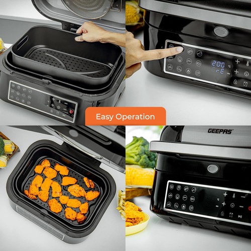 Air Fryer Grill Vortex Rapid Healthy Cooker 6.5L Touchscreen Smart ...