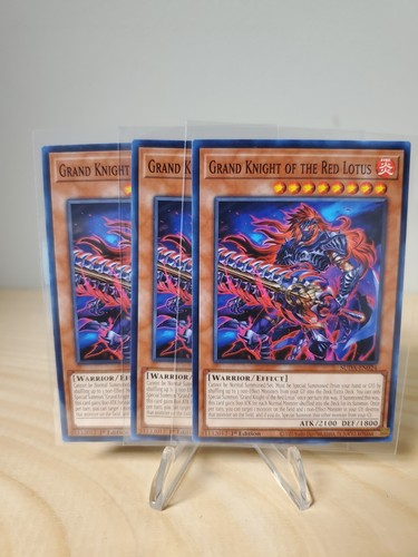 Yugioh TCG: 3x Grand Knight of the Red Lotus SUDA-EN024 (1st Edition ...