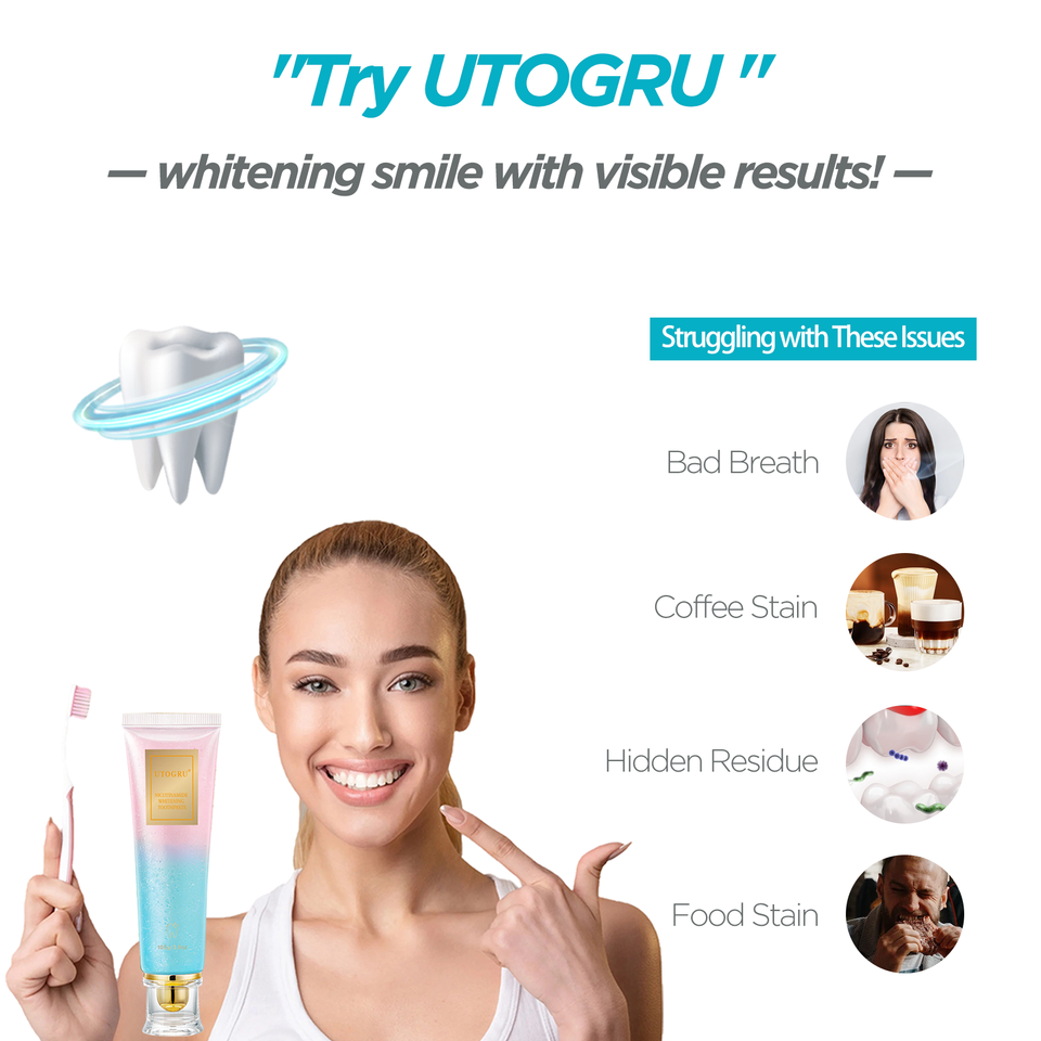 Whitening Toothpaste,Natural Niacinamide Toothpaste,Teeth Whitening 3 ...