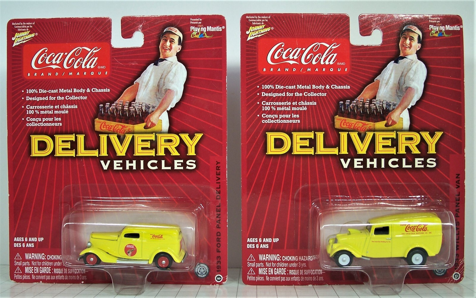 Johnny Lightning - Coca-Cola Delivery Vehicles - 1933 Ford & Willys - NOC