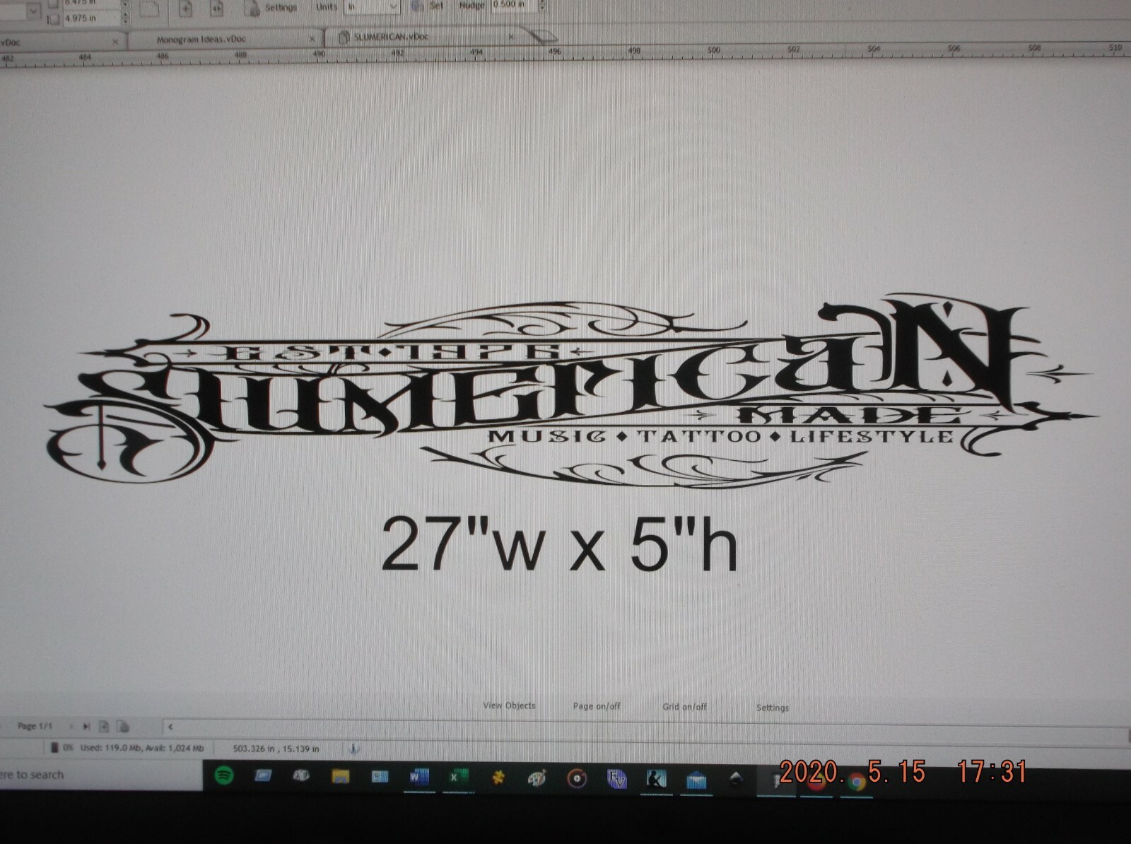 Special Order SLUMERICAN MADE Decal for 27" x 5" - Windshield Banner ...