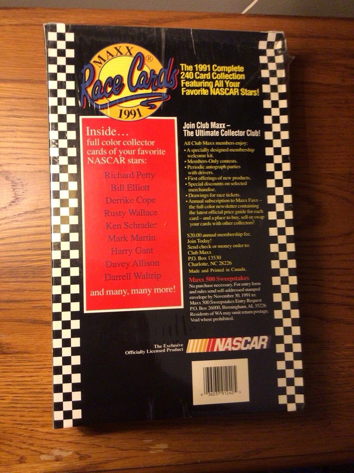 Maxx Race Cards-1991- Nascar Collector’s Cards- Sealed Box Set | eBay