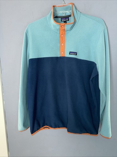 Patagonia Micro D Snap T Fleece Colorblock Pullover Mens Size: XL | eBay