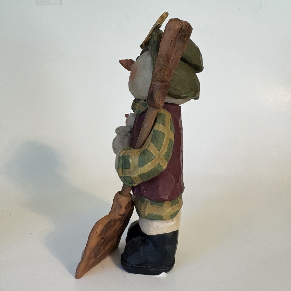 2 Blossom Bucket Suzi Skoglund Snow Lady w/ Baby & Snow Man w/ Bucket ...