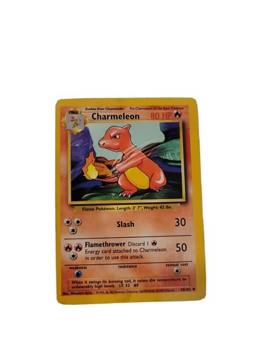 Pokémon TCG Charmeleon Base Set 24/102 Regular 1st Edition Uncommon | eBay
