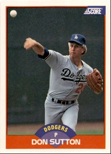1989 Score Baseball Card Don Sutton A Los Angeles Dodgers #400 | eBay