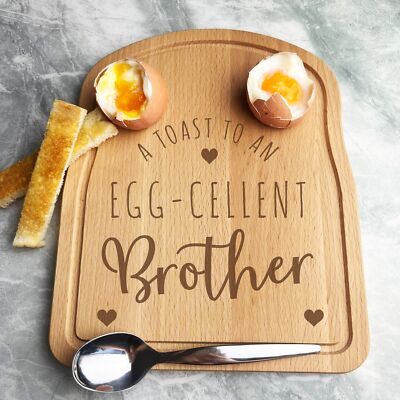 Boiled Eggs & Toast Brother Personalised Gift Breakfast Serving Board ...