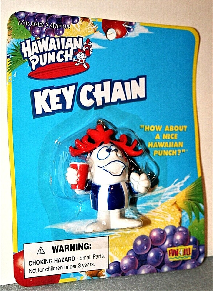 Punchy Hawaiian Punch Drink Figural Character Key Chain NOS New 1990s ...