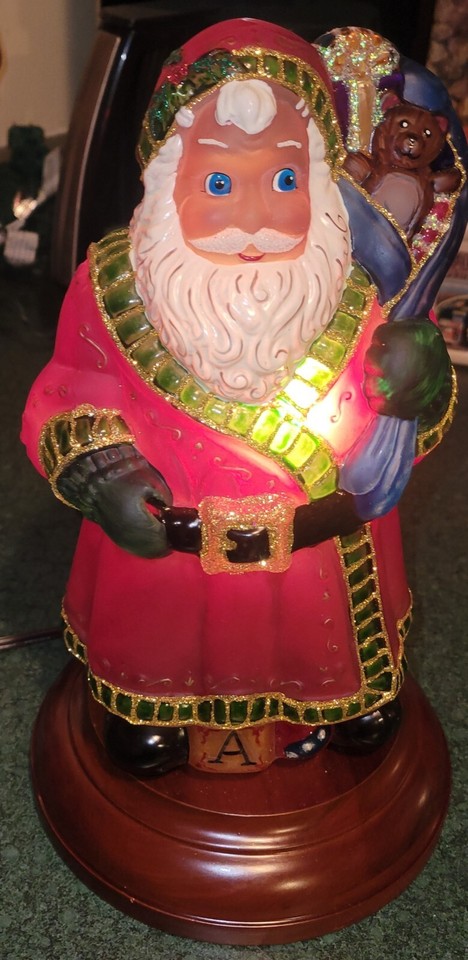 Vtg 2001 Merck Old World Santa Very Merry Father Christmas Light Figure ...
