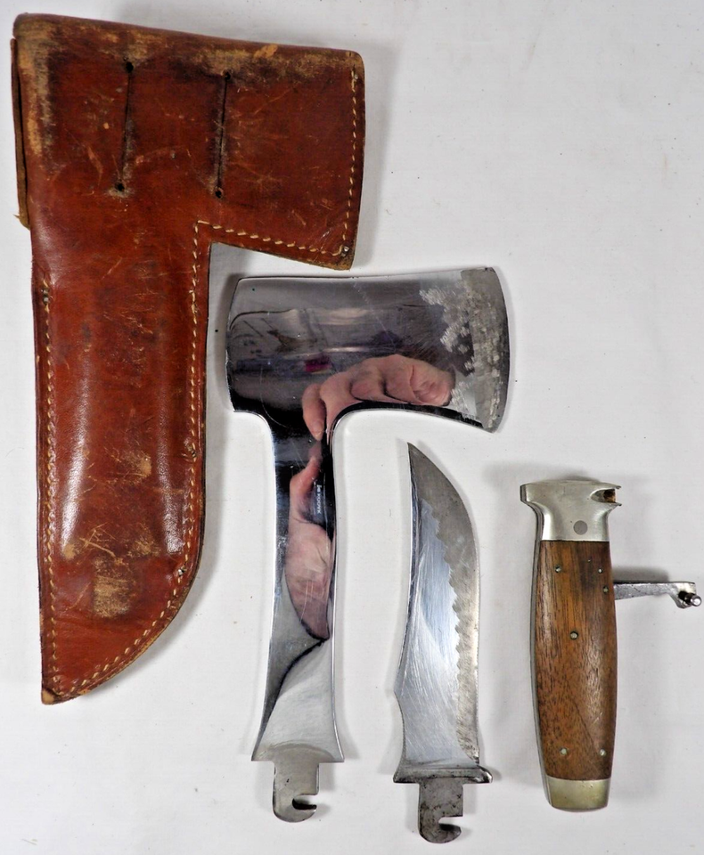 1930'S - 40'S Case XX Hatchet & Knife Combo w/ Sheath - Walnut Handles ...