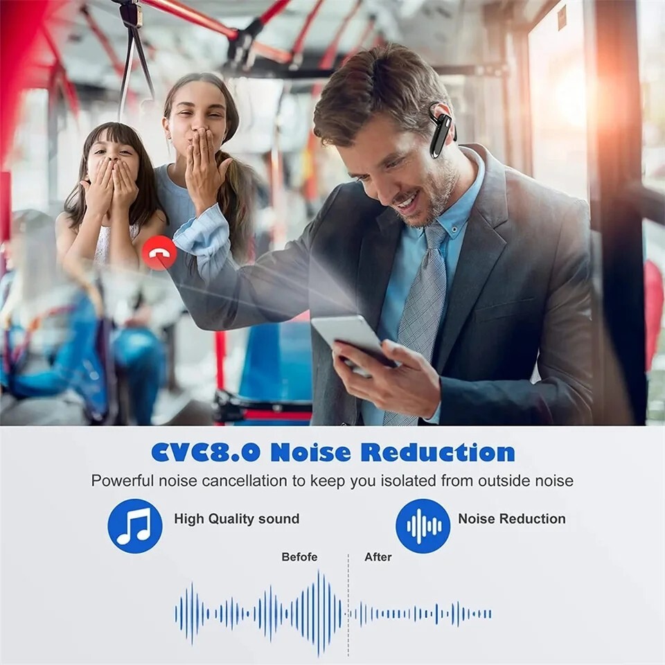 New Truck Driver Business Office Headset Wireless Bluetooth Earpiece ...