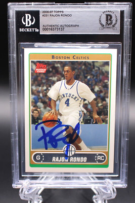 RAJON RONDO SIGNED 2006-07 TOPPS #251 ROOKIE CARD RC BECKETT AUTO BAS ...