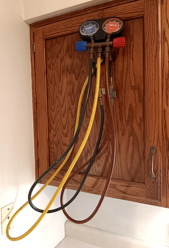 ROBINAIR R410A MANIFOLD GAUGE SET HVAC WITH HOSES 0 to 500 and 0 to 800 ...