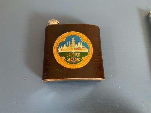 Soviet Russia Stainless Steel Hip Flask Russian Military KGB Badge | eBay