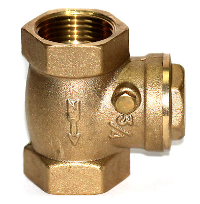 NNI 3/4" NPT Brass Swing Check Valve soft seat Rubber Clapper 200WOG | eBay
