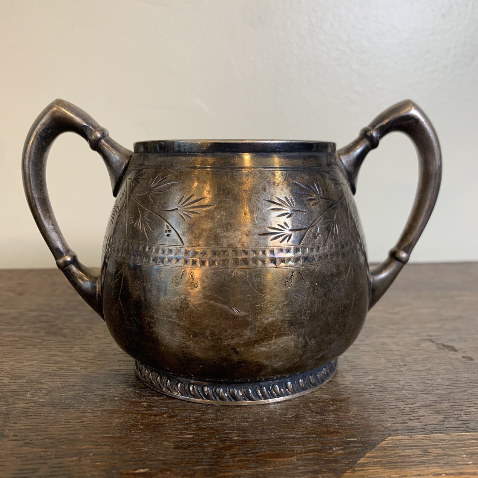 Antique Reed and Barton 3153 Silver Plated Sugar Bowl Wheat Flower ...
