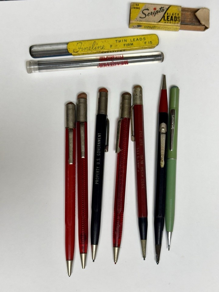 Vintage Scripto Sheaffers Autopoint Mechanical Pencil Lot Tube of ...