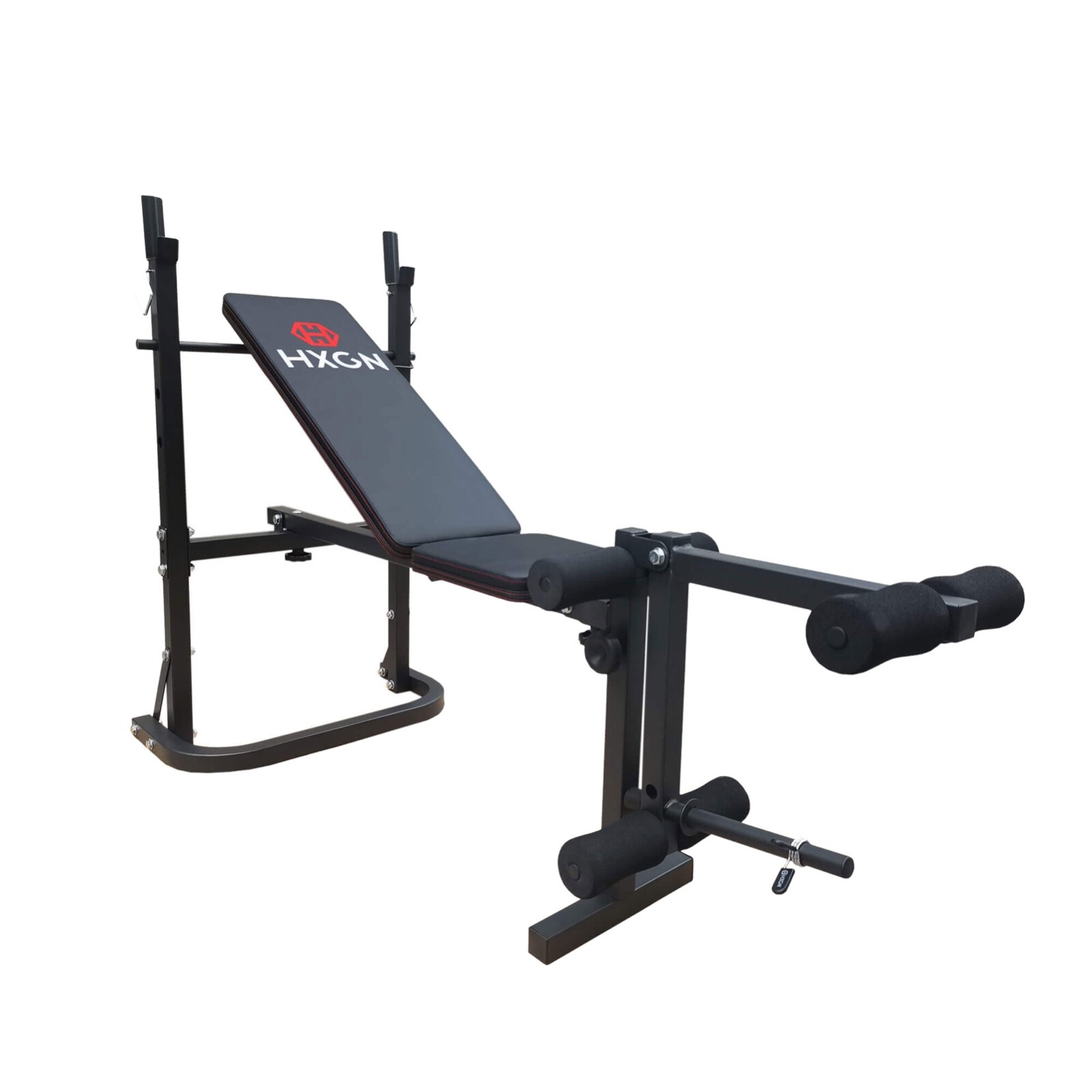 HXGN Folding Barbell Weight Bench Adjustable Flat Incline Gym with Leg ...