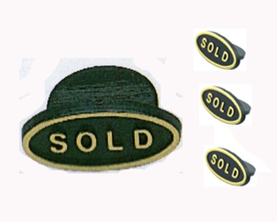 SOLD PLUG BLACK WITH GOLD LETTERS 2 packs of 100(ta51x2) | eBay