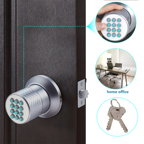 Digital Electronic Door Lock Smart Door Lock Knob Code Entry Spare Keys ...