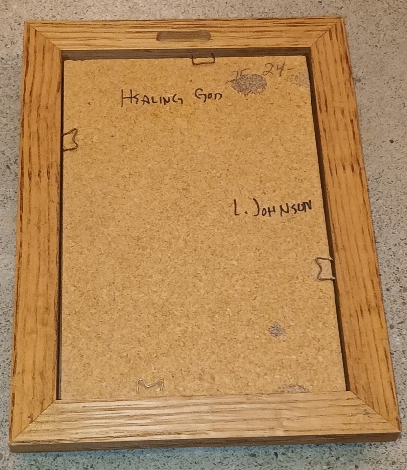 Kachina Navajo Sand Art Framed Artist Signed Lester Johnson 7.5"x5.5 ...