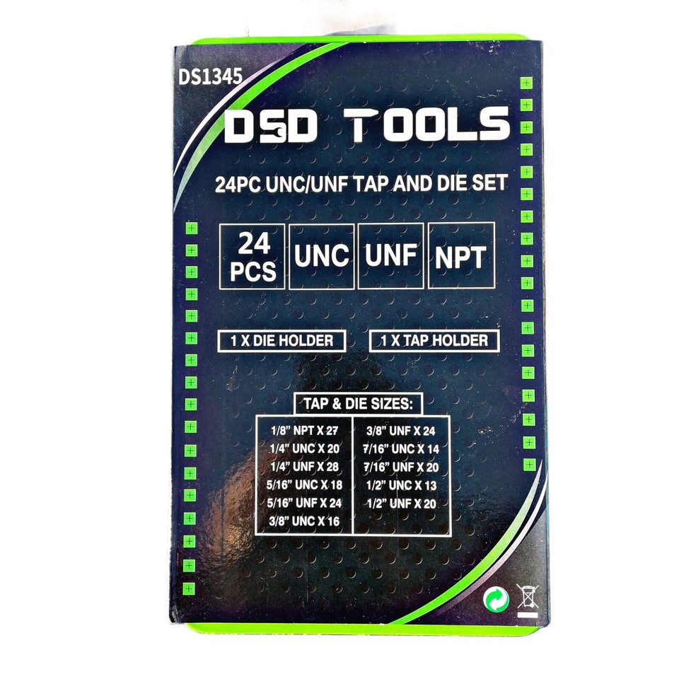 24pc UNC / UNF, Imperial, Tap And Die Thread Cutting Set NEW | eBay UK