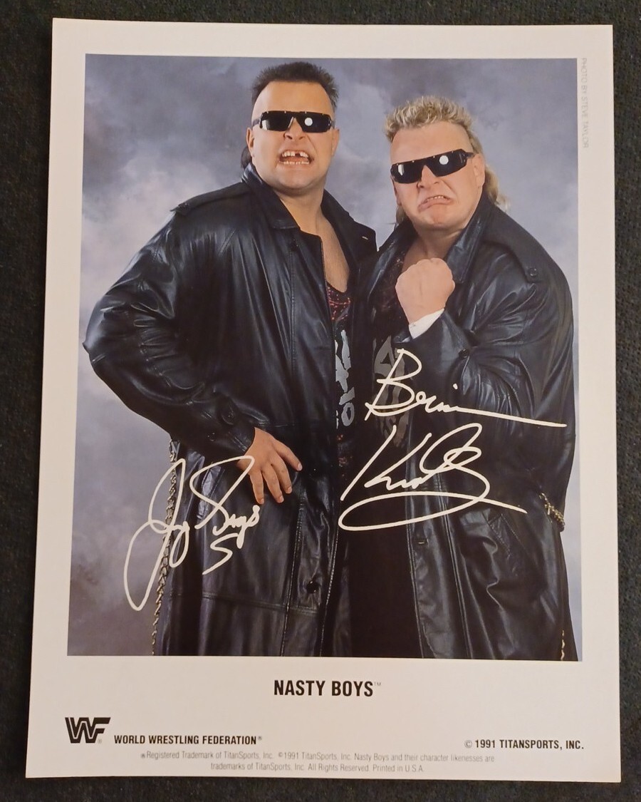 💥1️⃣9️⃣9️⃣1️⃣ WWF Nasty Boys Brian Knobbs Jerry Saggs 8x11 WWF Promo ...