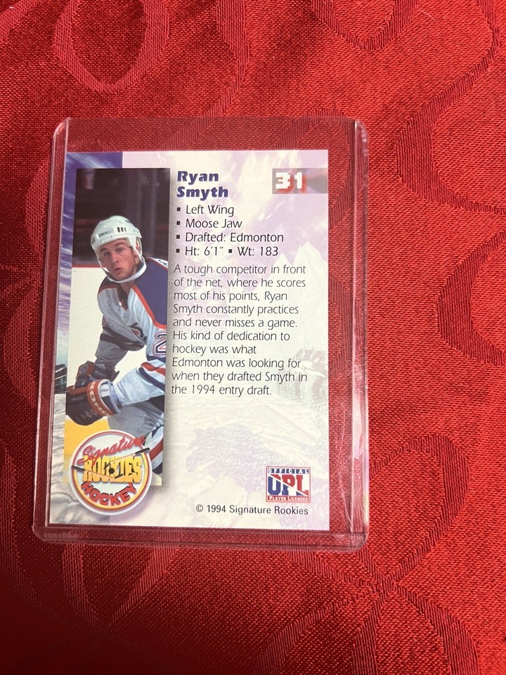 RYAN SMYTH Signed 1994 Signature Rookies Hockey #31 Autograph Auto | eBay