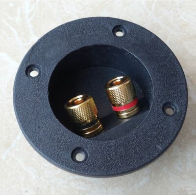 2pcs Round Square Input Speaker Terminal Wire Cable Cup Bass Box ...