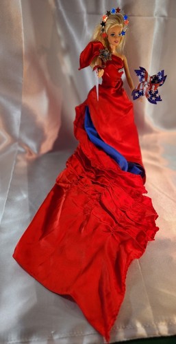 OOAK Custom Barbie Doll 100% Recycled Materials "July 4th" Gorgeous! No ...