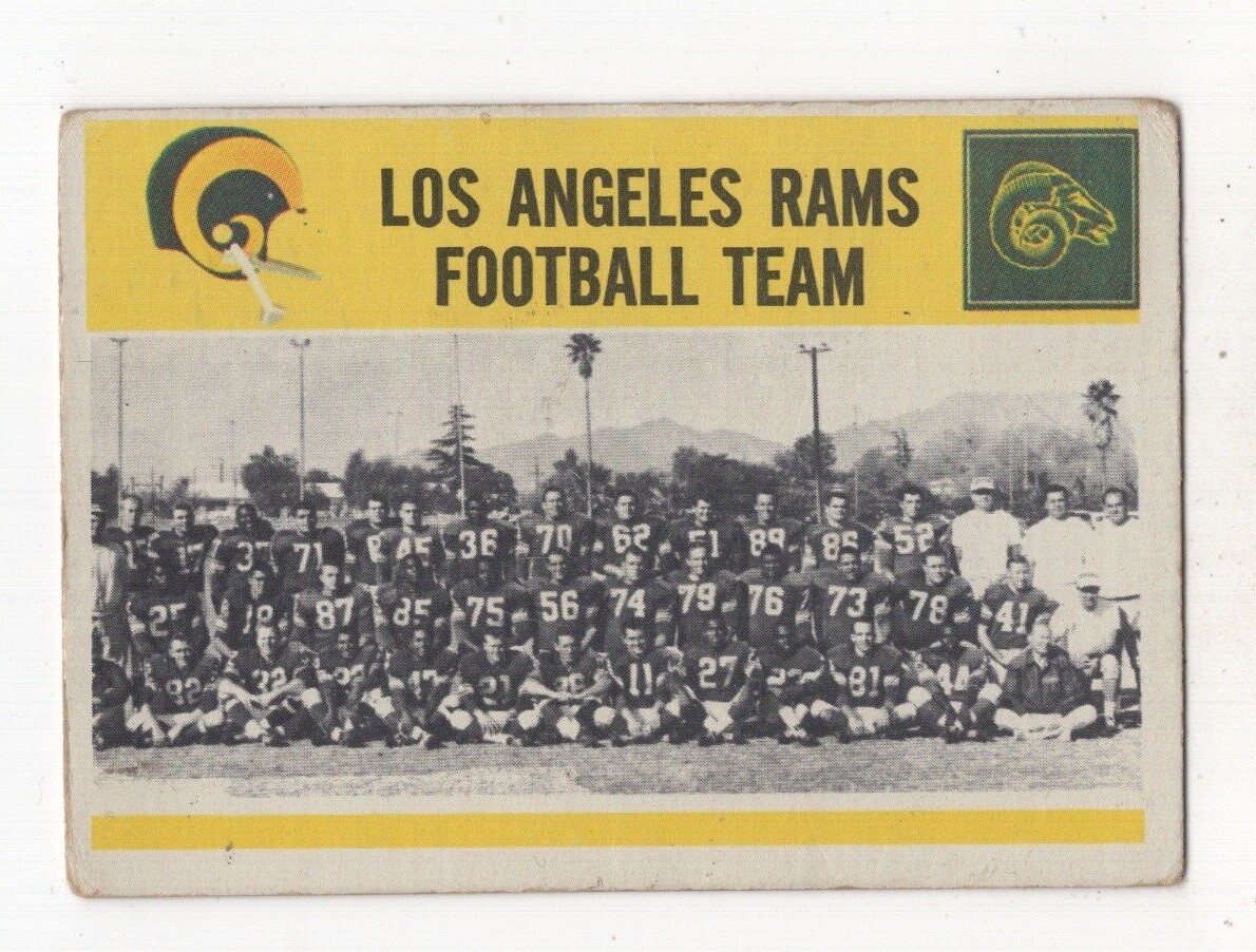 1964 PHILADELPHIA GUM FOOTBALL LOS ANGELES RAMS TEAM CARD #97 | eBay