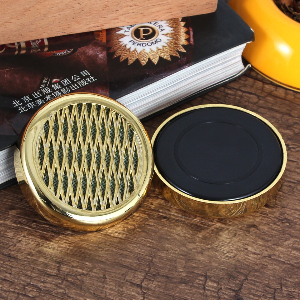2 PC Tobacco Round Smoking Cigar Hygrometer Humidor Humidifier ...