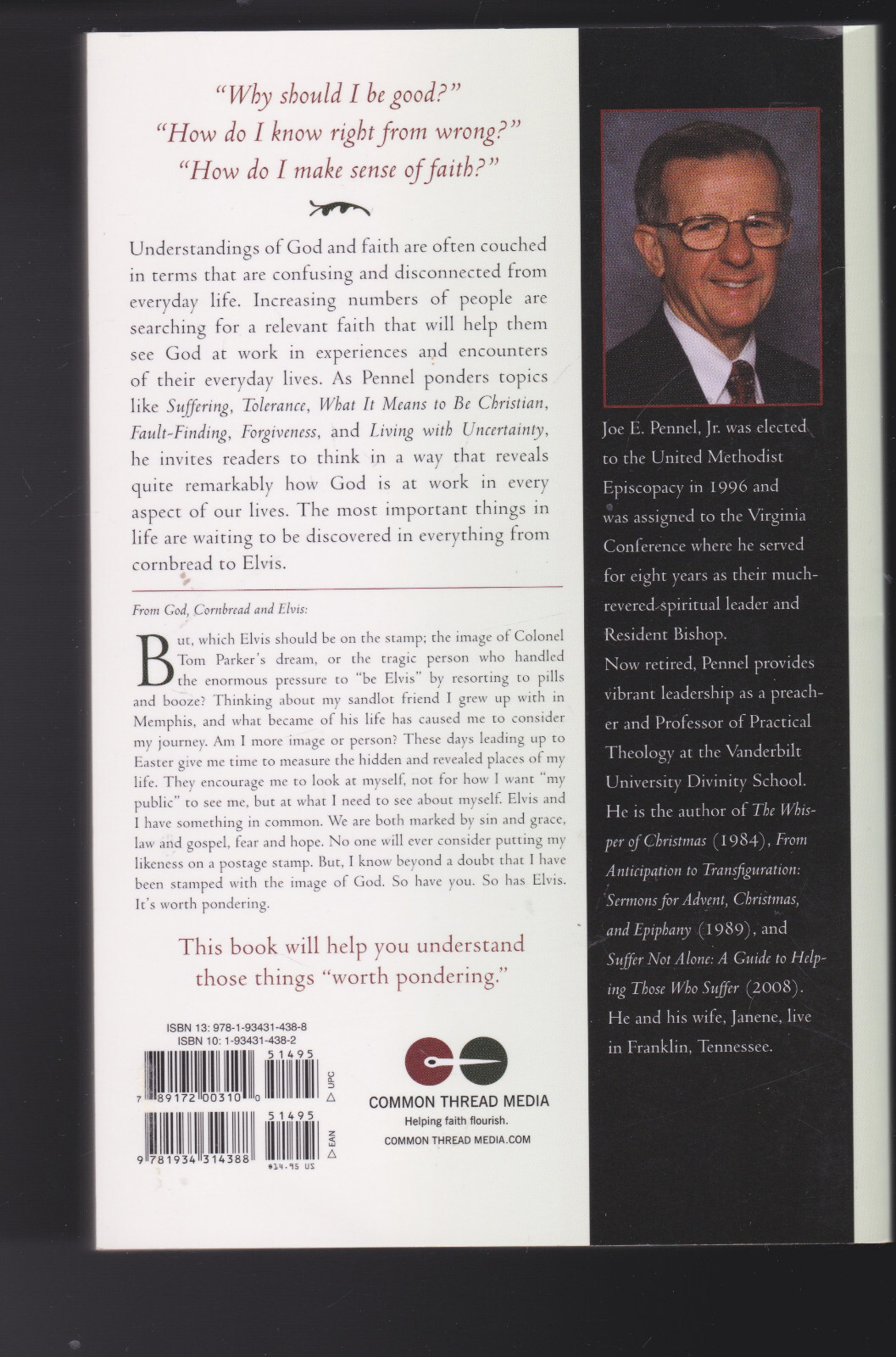 God, Cornbread and Elvis : Pondering the Things of Everyday Life by Joe ...