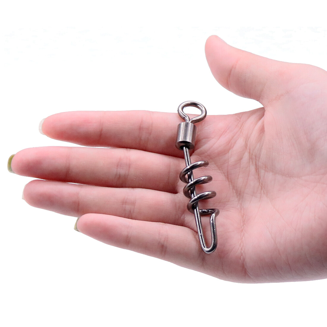 9KM Fishing Swivels Screwed Snap Covert Corkscrew Lure Connector ...