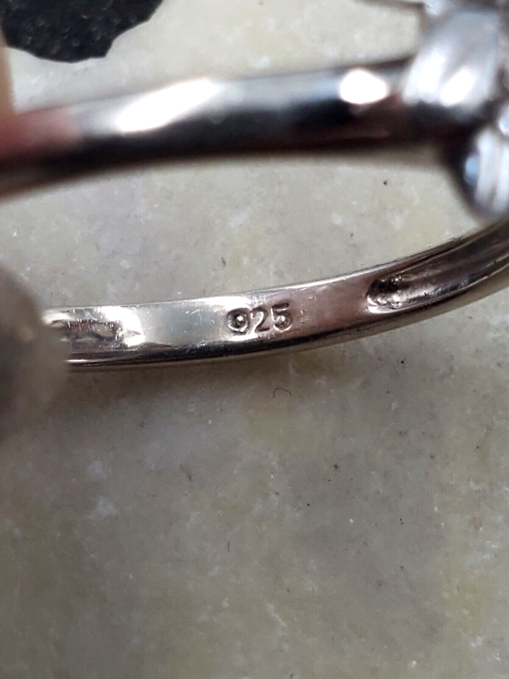 Estate QVC Blue Topaz Rose 925 Sterling Silver Floral Ring Size 10.25 ...